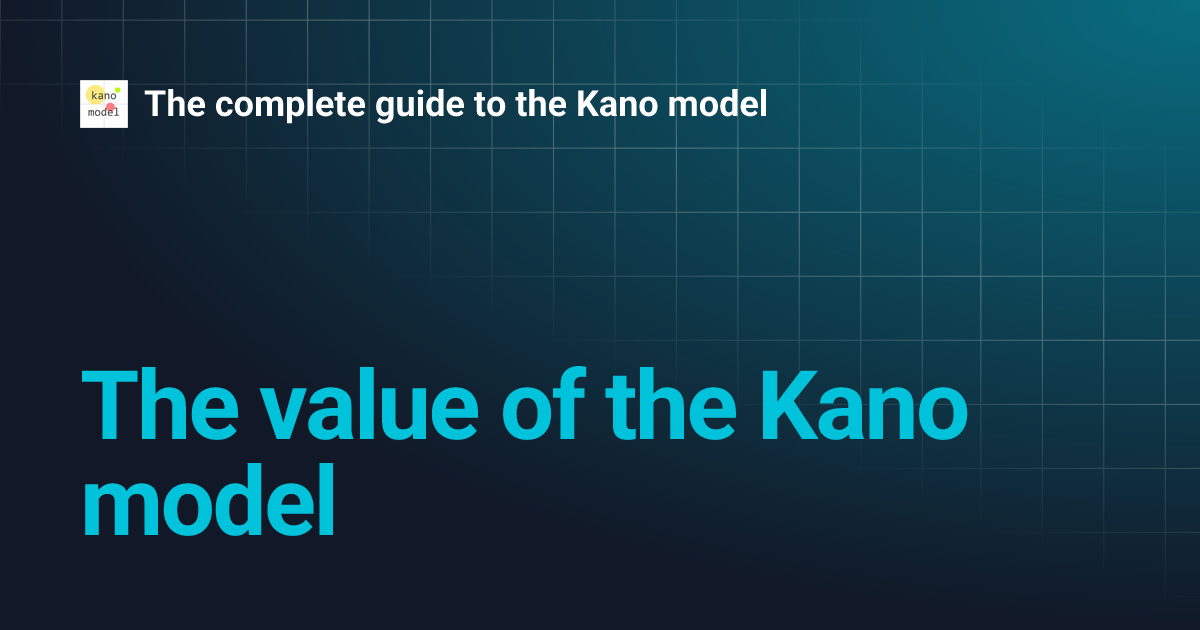 The value of the Kano model | The complete guide to the Kano model